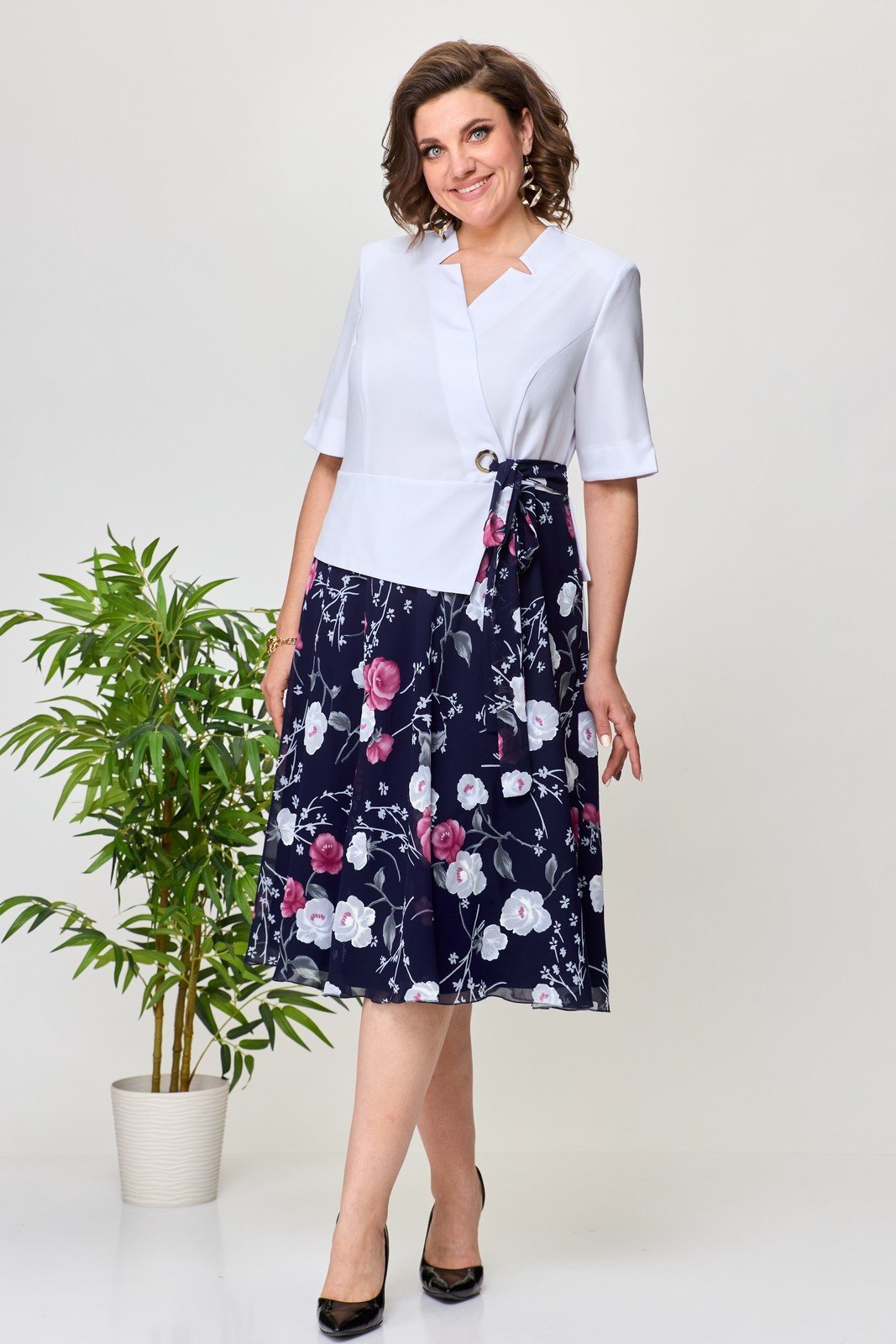 Платье 1-036 цветы POCHERK купить в интернет магазине Велесмода